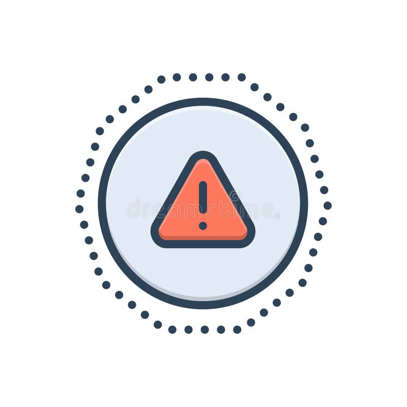 Color Illustration Icon for Caution, Alert and Danger Stock Vector ...