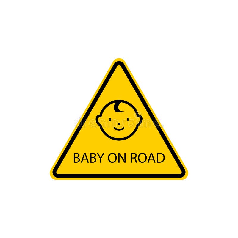 Icon Caution Baby on the Road. Vector Illustration Eps 10 Stock ...