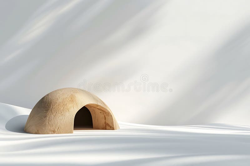 Icon of a Cave with a Simple Elegant Design and Smooth Edges Placed on ...