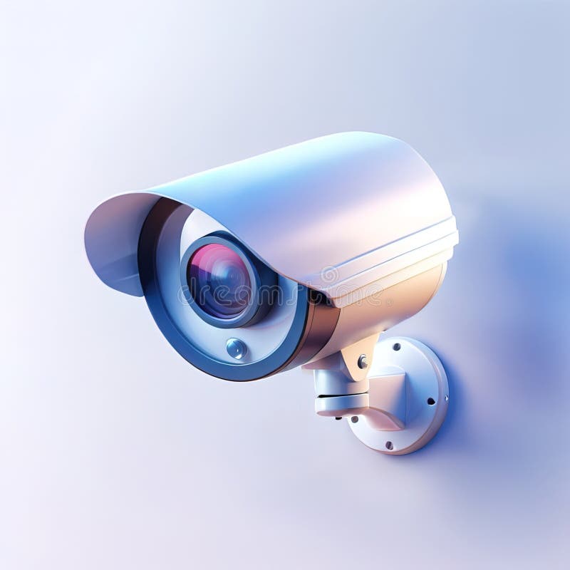 Icon of Cctv Camera, Glossy Glass Style Stock Illustration ...