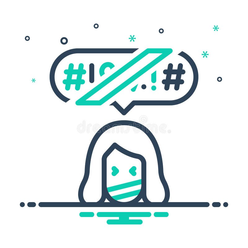 Mix Icon for Censored, Censorship and Silent Stock Vector ...