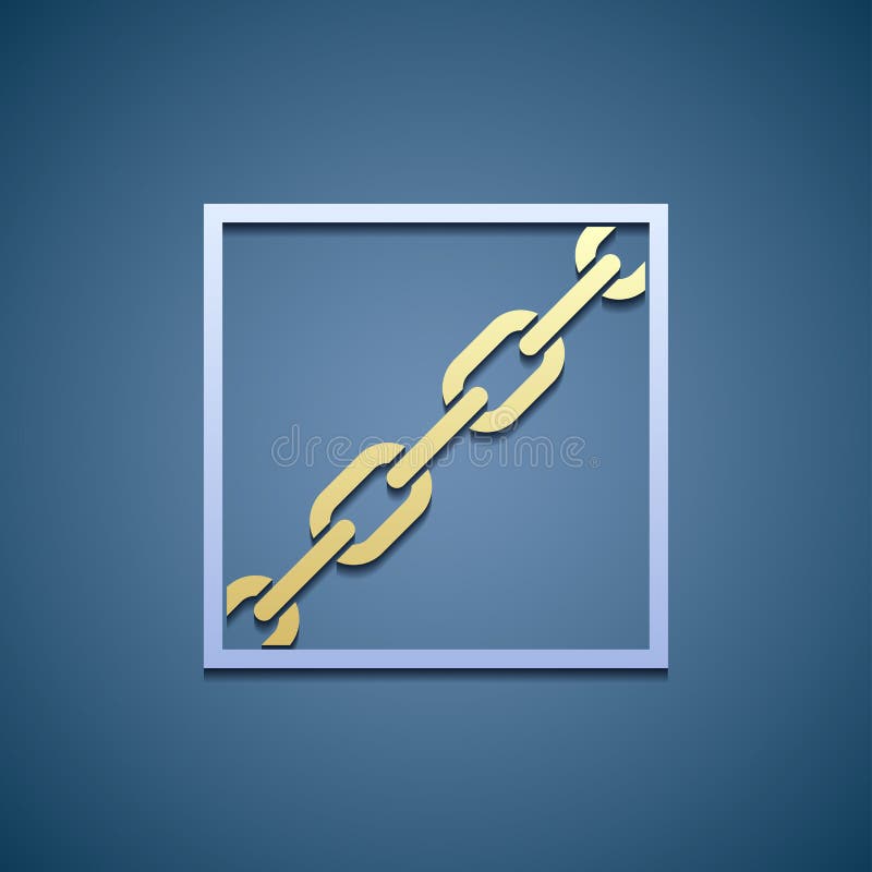 Icon chain. Flat graphics. stock vector. Illustration of separation ...