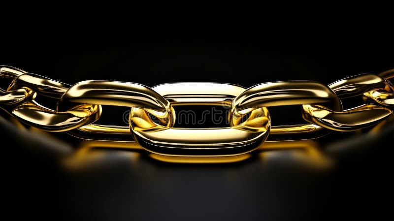 Icon of a Chain or Link Illustrated As a Modern Graphic in 3D Stock ...