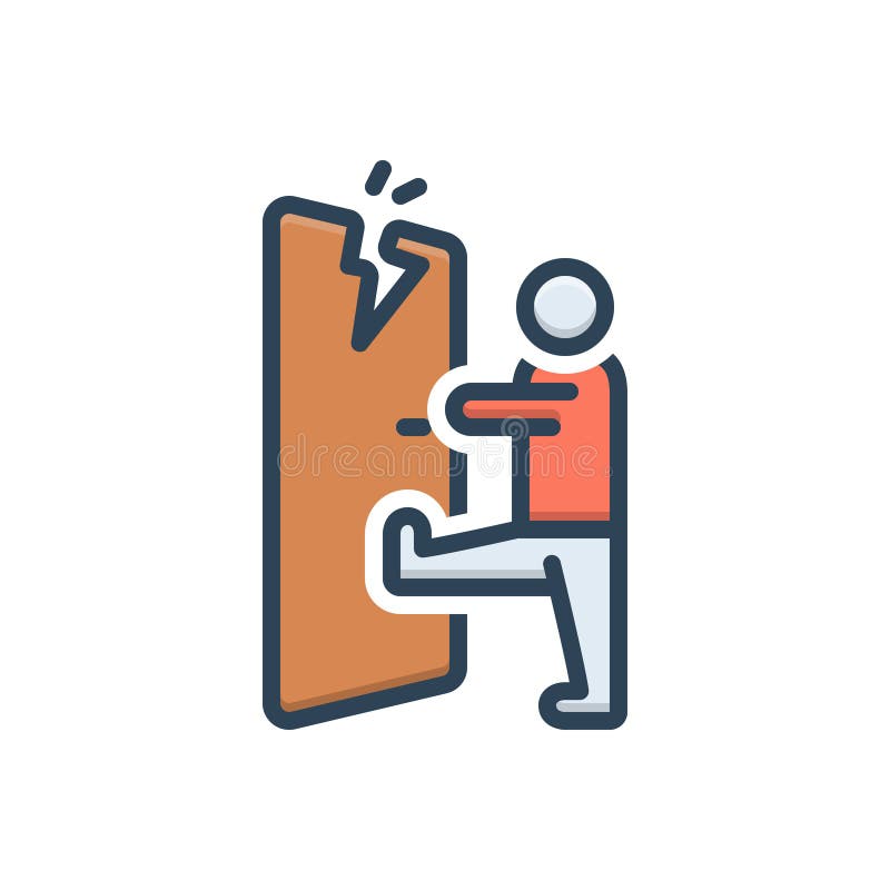 Color Illustration Icon for Challenge, Try and Trial Stock Illustration ...