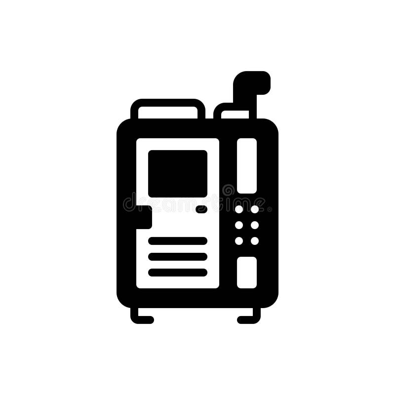 Black Solid Icon for Chambers, Generators and Warehouse Stock Vector ...