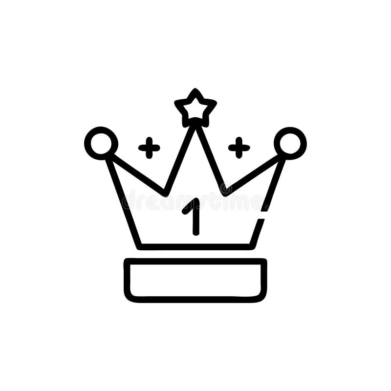 Icon of Champion S Crown for Celebrations Stock Vector - Illustration ...