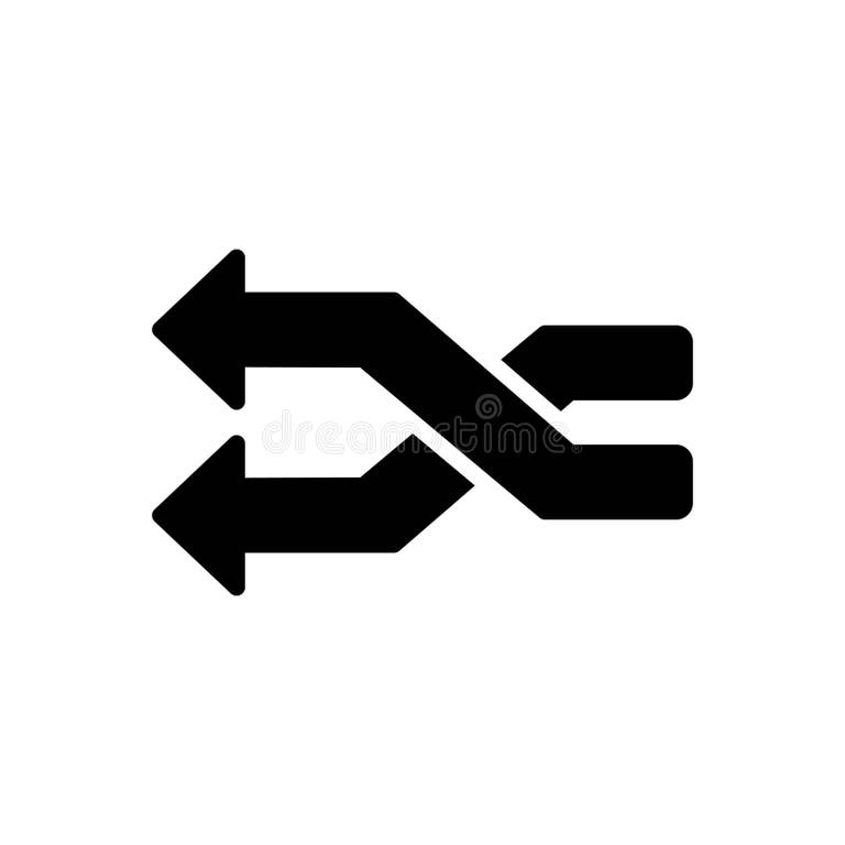 Black Solid Icon for Changed, Switch Services and Transit Stock ...