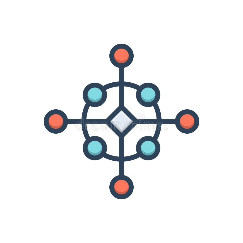 Color Illustration Icon for Channels, Diagram and Network Stock Vector ...