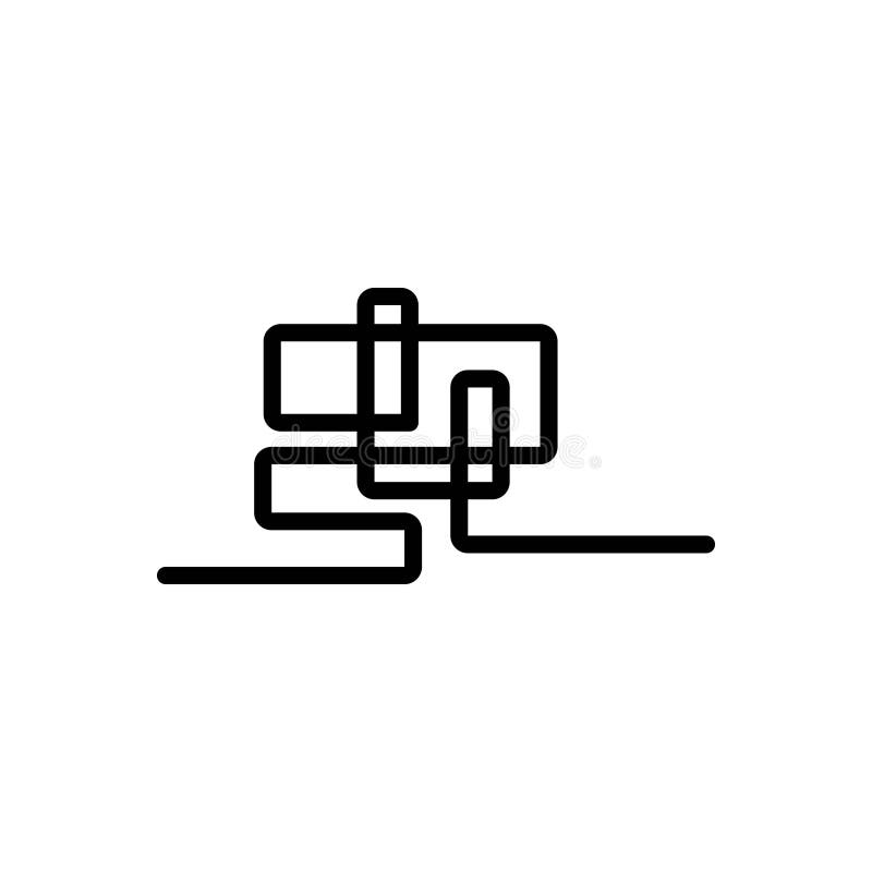 Black Line Icon for Chaos, Mess and Spiral Stock Vector - Illustration ...