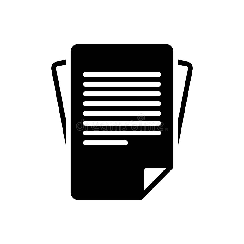 Black Solid Icon for Chapters, Section and Division Stock Illustration ...