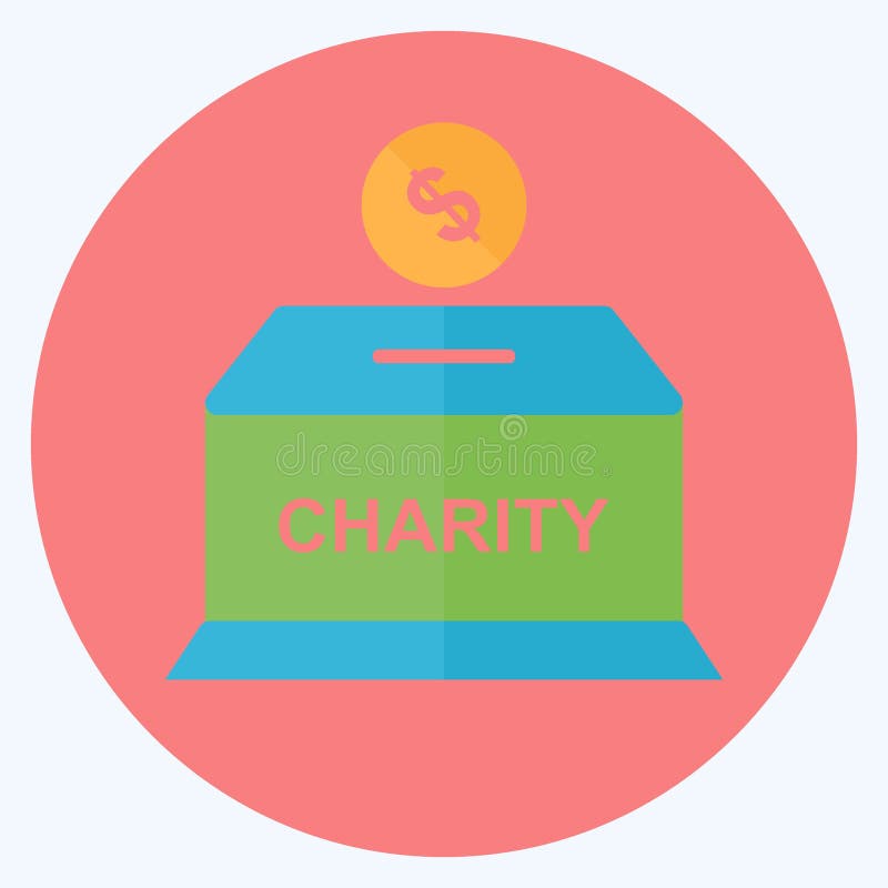 Icon Charity Box - Flat Style - Simple Illustration Stock Illustration ...