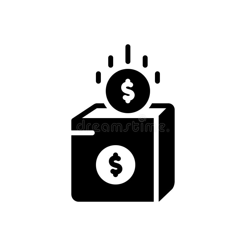 Black Solid Icon for Charity, Contributions and Helpful Stock ...