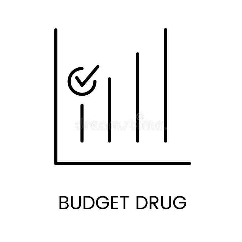 An Icon of a Chart with a Check Mark in Vector, Symbolizing Budget Drug ...