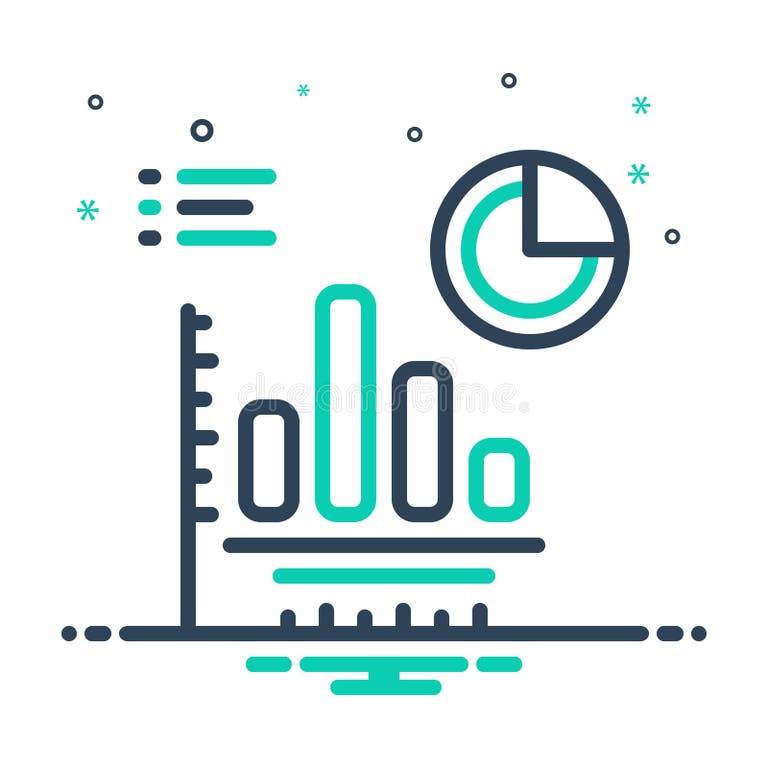 Mix Icon for Chart, Graphs and Bar Graph Stock Illustration ...
