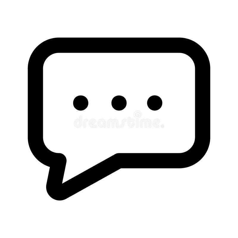 Icon of Chat Bubble in Modern Style, Premium Vector Stock Vector ...