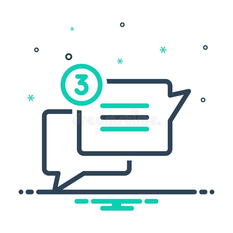 Mix Icon for Chat, Chatter and Conversation Stock Vector - Illustration ...