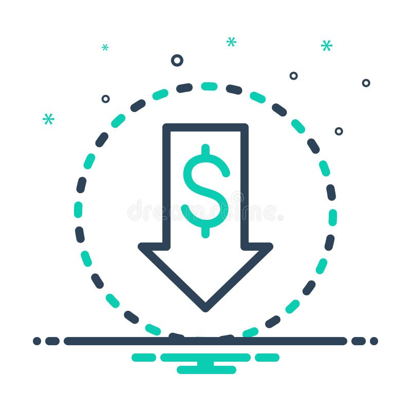 Mix Icon for Cheaper, Inexpensive and Budget Stock Illustration ...