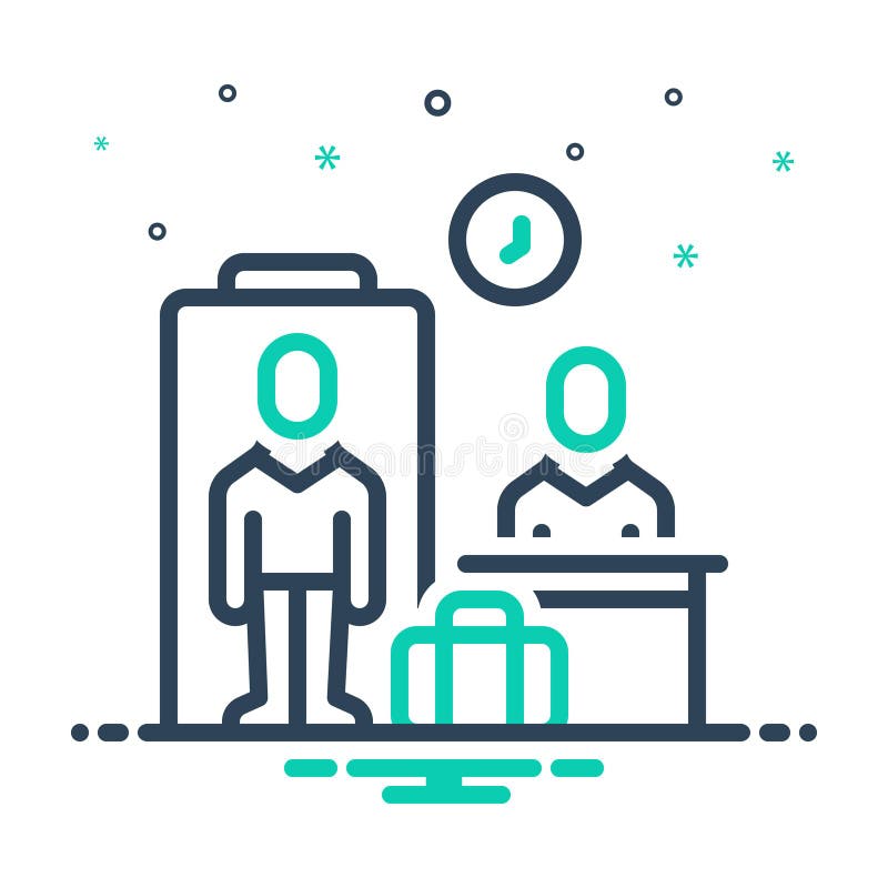 Mix Icon for Check in, Holiday and Traveller Stock Vector ...