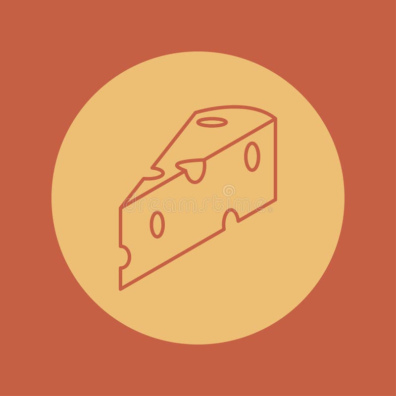 Icon of Cheese. Simple Linear Vector Illustration Stock Vector ...