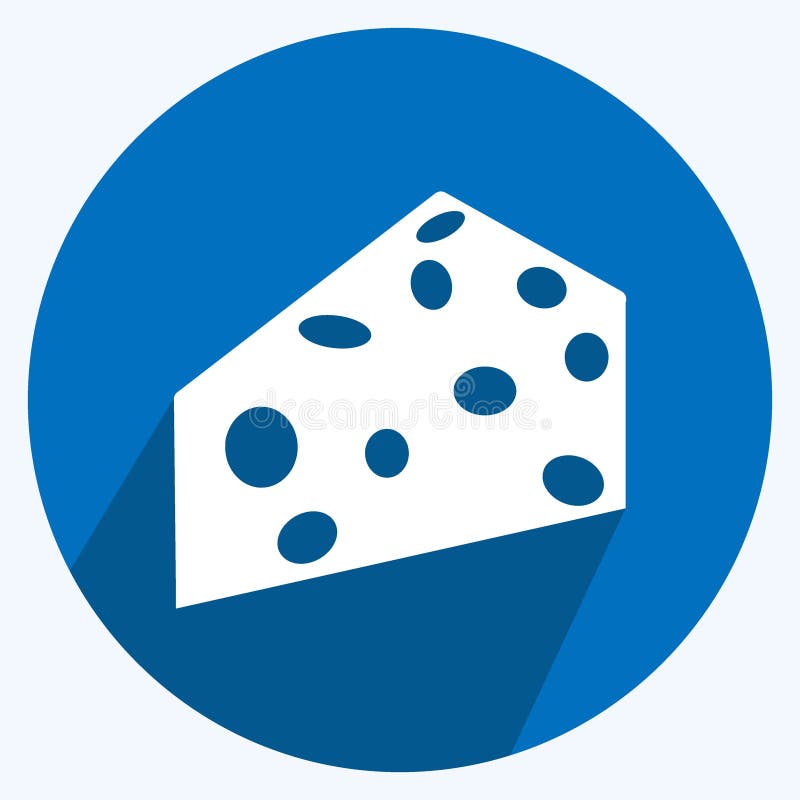 Icon Cheese. Suitable for Garden Symbol. Long Shadow Style. Simple ...