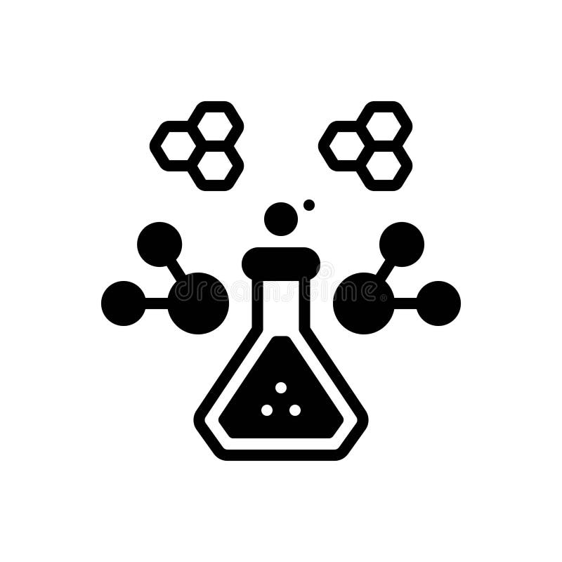 Black Solid Icon for Chemical, Substance and Science Stock Vector ...