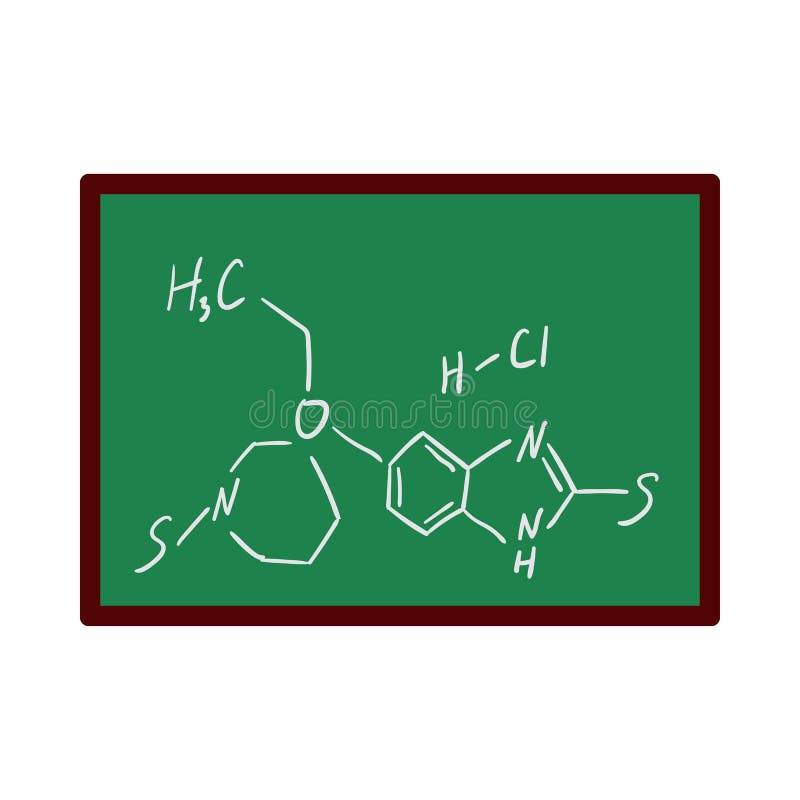 Icon of Chemistry Formula on Classroom Blackboard Stock Vector ...