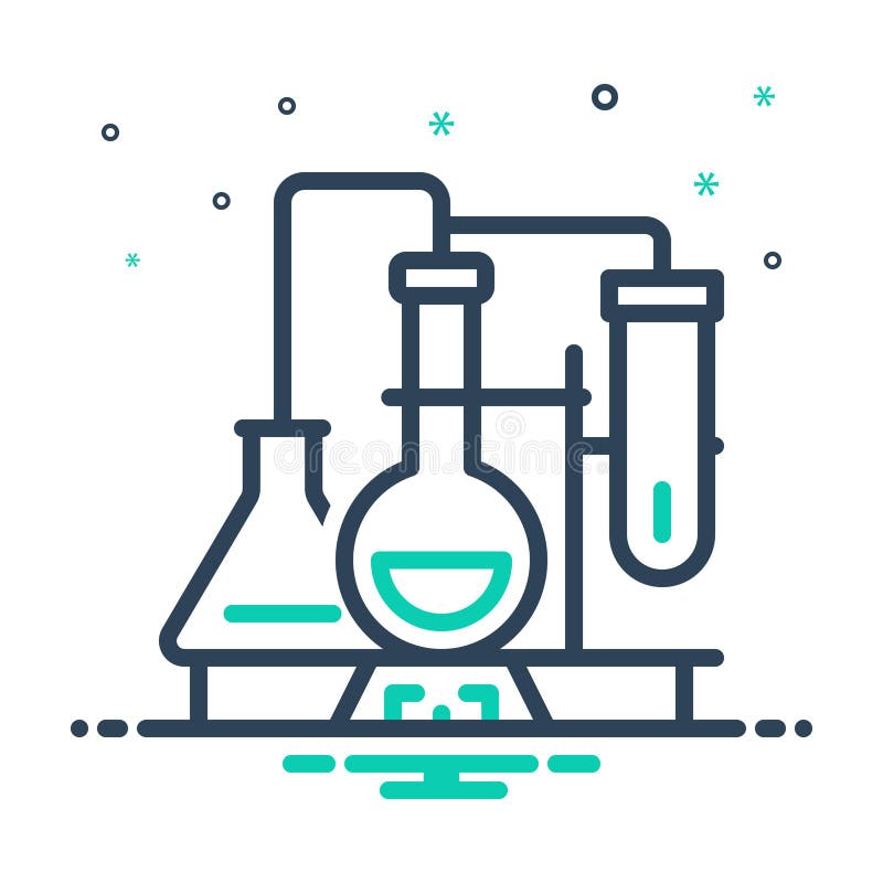 Mix Icon for Chemistry, Laboratory and Lab Stock Vector - Illustration ...