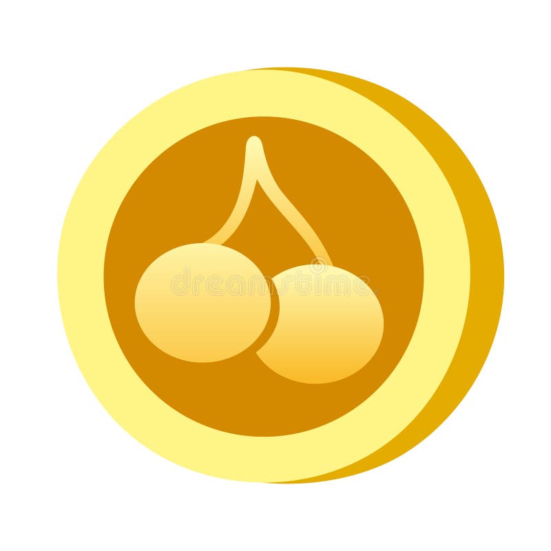 Icon Cherry Twins Shape. Gambling Symbol, Object Stock Vector ...