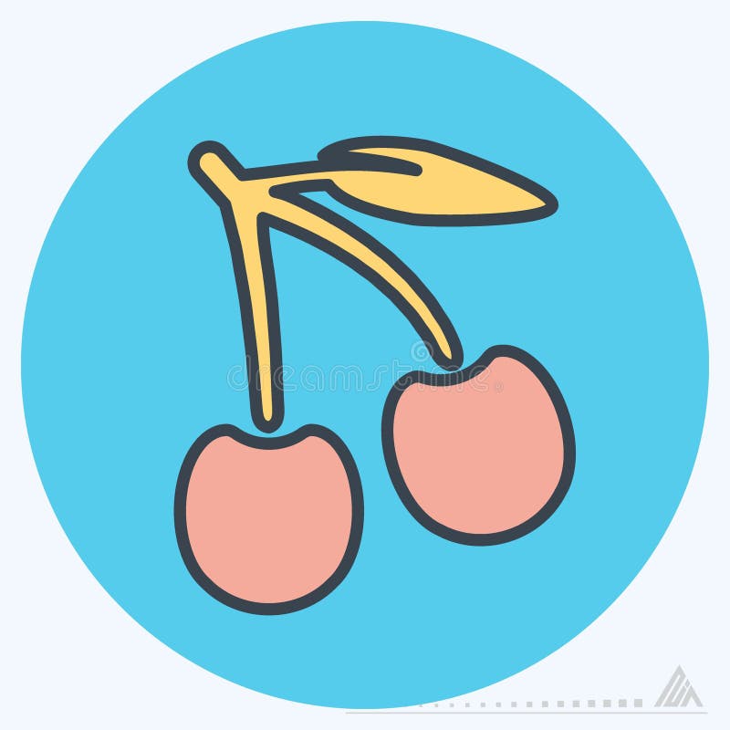 Icon of cherry stock vector. Illustration of object, wallpaper - 44274921