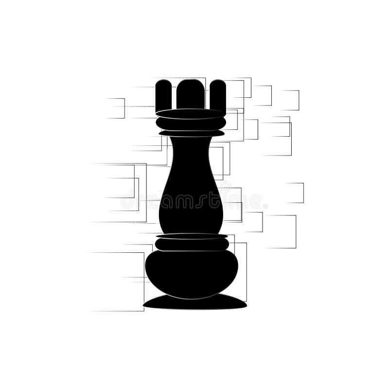 Icon Chess Rook on an Abstract Background. Vector Stock Vector ...