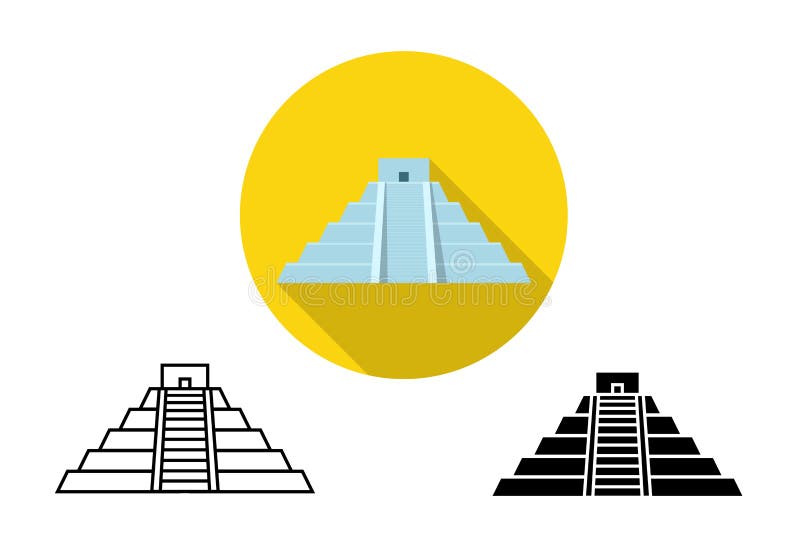Icon of Chichen Itza in Vector Art Stock Vector - Illustration of ruin ...