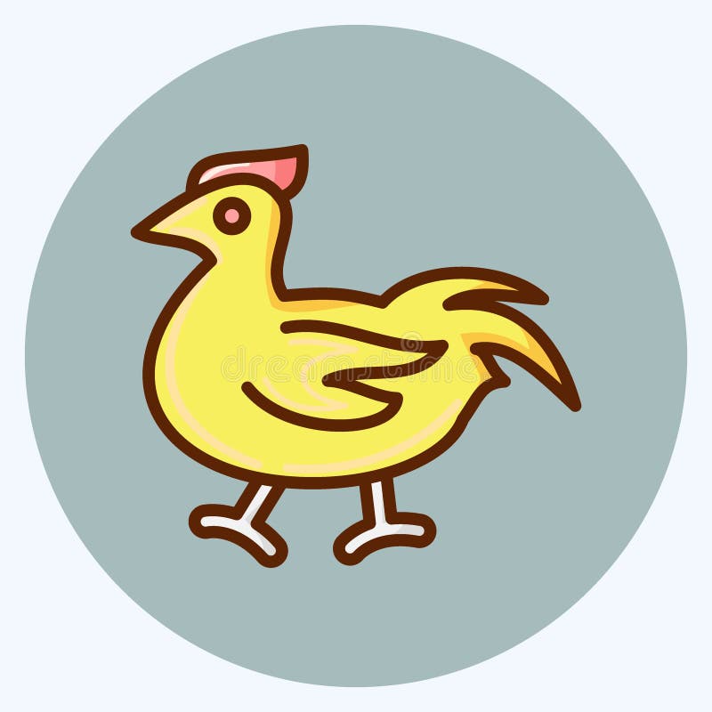 Icon Chicken. Suitable for Meat. Flat Style. Simple Design Editable ...