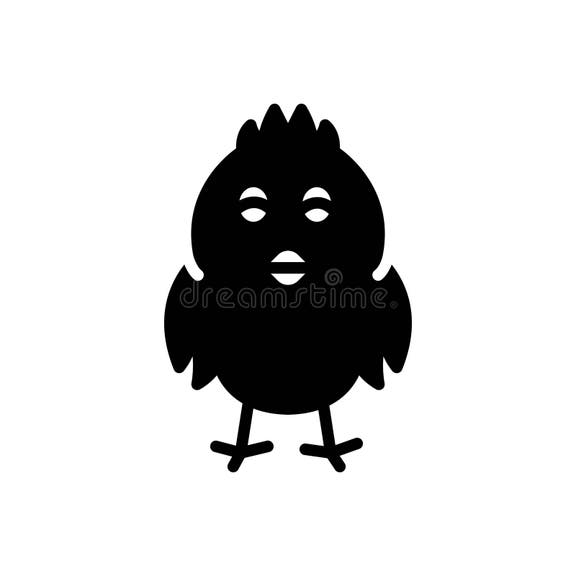 Black Solid Icon for Chicks, Chicken and Baby Stock Vector ...