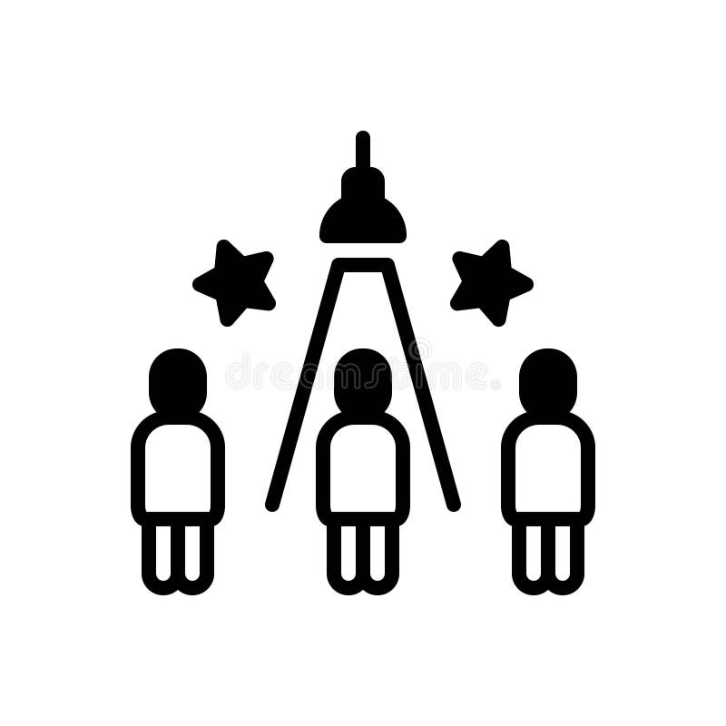 Black Solid Icon for Chosen, Selected and Picked Stock Vector ...