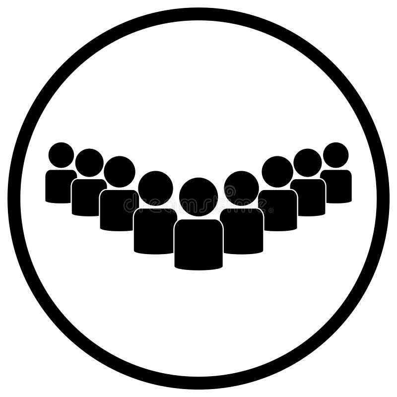 Icon in Circle: Group, Staff or Community Stock Illustration ...