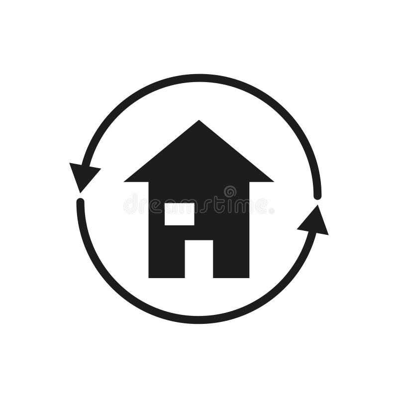 Icon Circular Arrow House. Vector Illustration Stock Vector ...