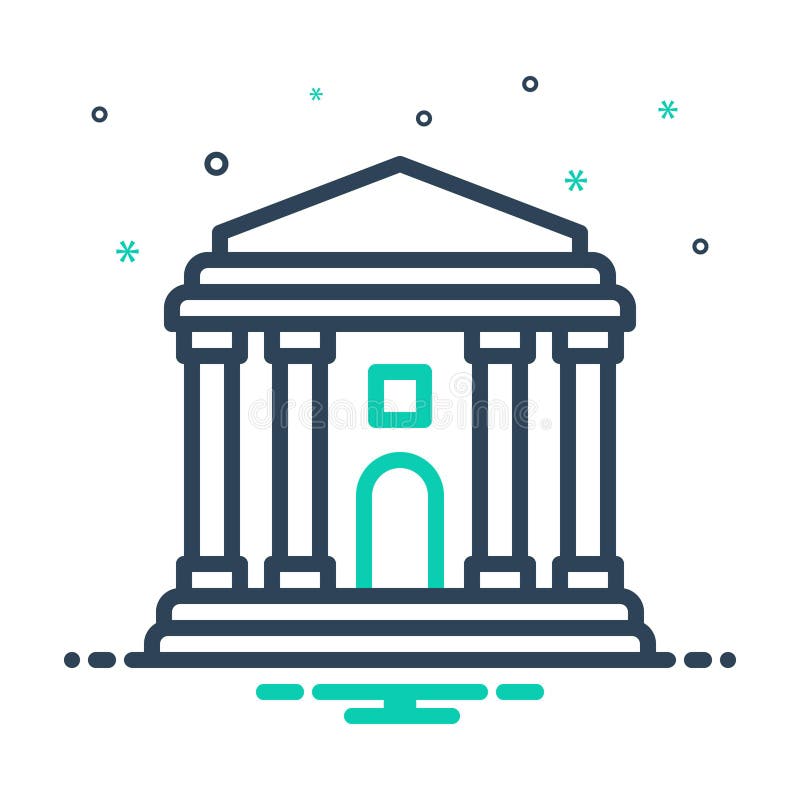 Mix Icon for Civic, Council and Court Stock Vector - Illustration of ...