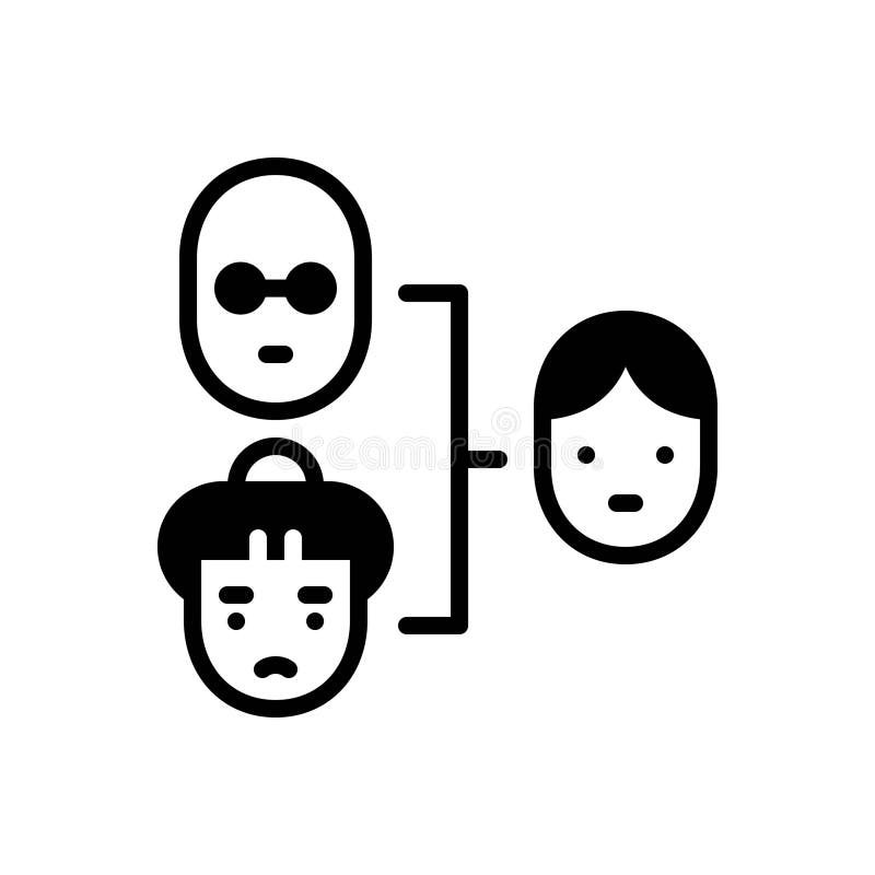 Black Solid Icon for Clan, Dynasty and Group Stock Illustration ...