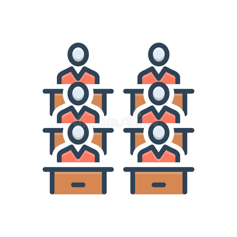 Color Illustration Icon for Class, Classroom and Student Stock ...