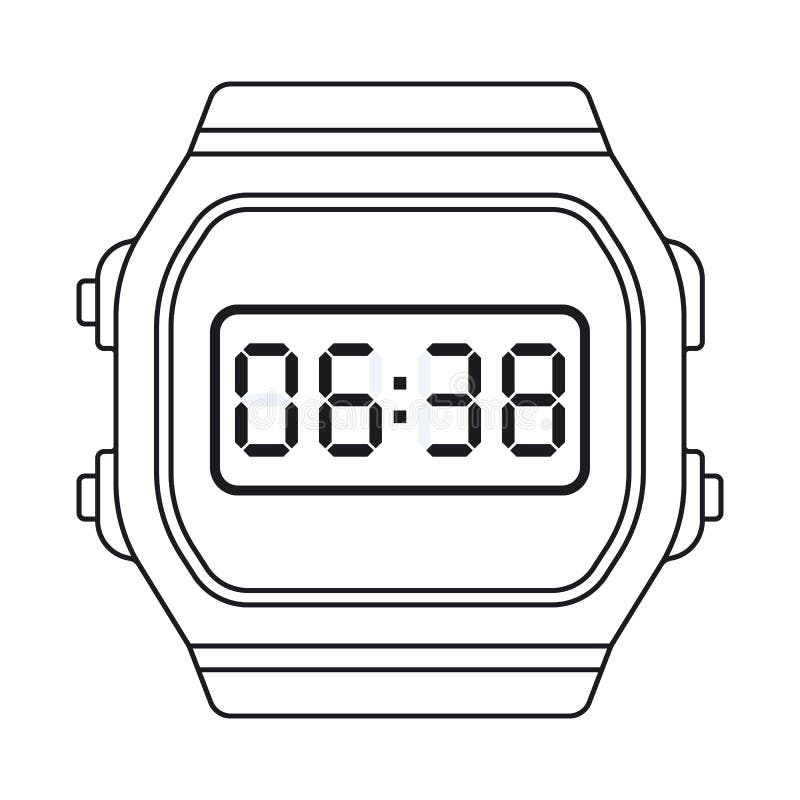Wrist Electronic Watch, Vector Illustration. Lotos Vector Logo Stock ...