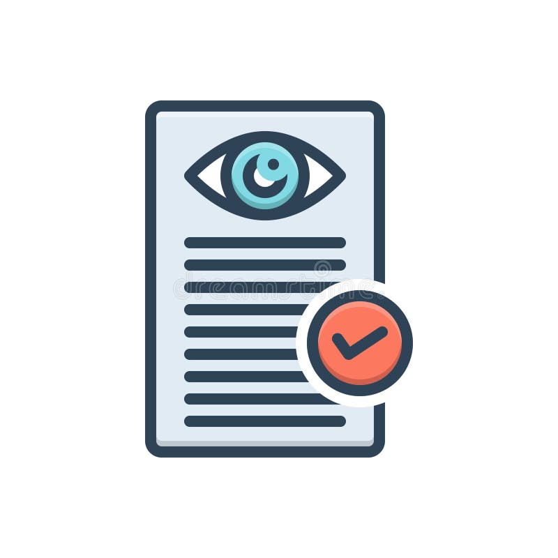 Color Illustration Icon for Clear, Test and Checklist Stock ...