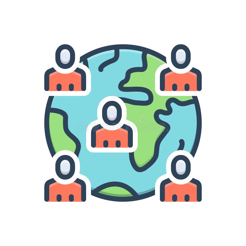 Color Illustration Icon for Clients, Customer and Leadership Stock ...
