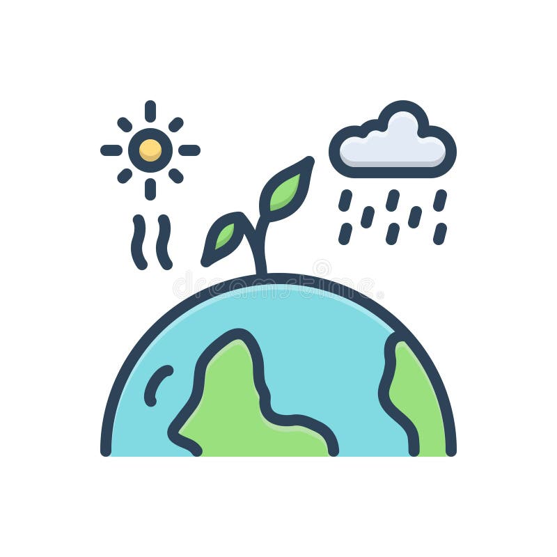 Color Illustration Icon for Climate, Weather and Earth Stock ...