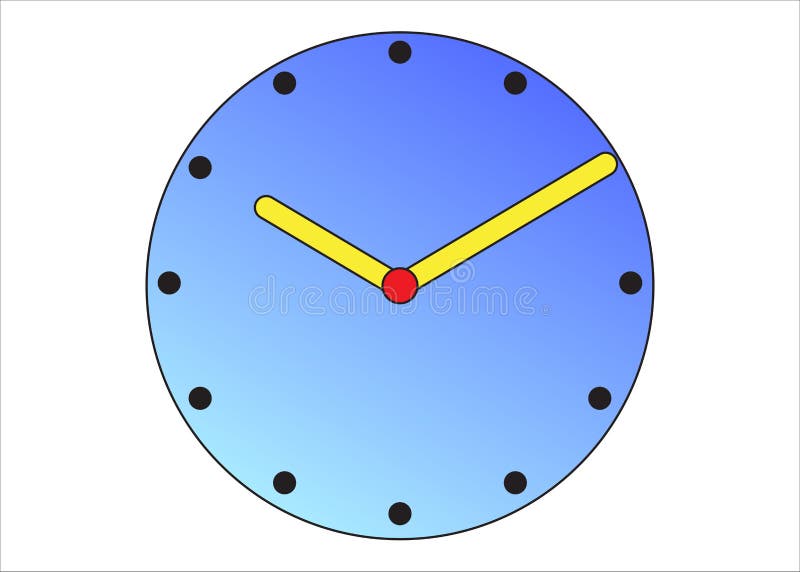 Blue Clock Icon on Isolated on White Background - Vector Stock Vector ...