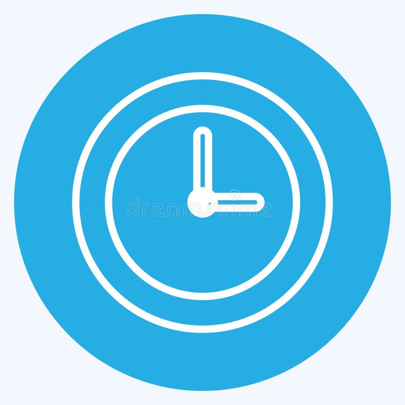 Icon Clock. Suitable for Party Symbol. Blue Eyes Style. Simple Design ...