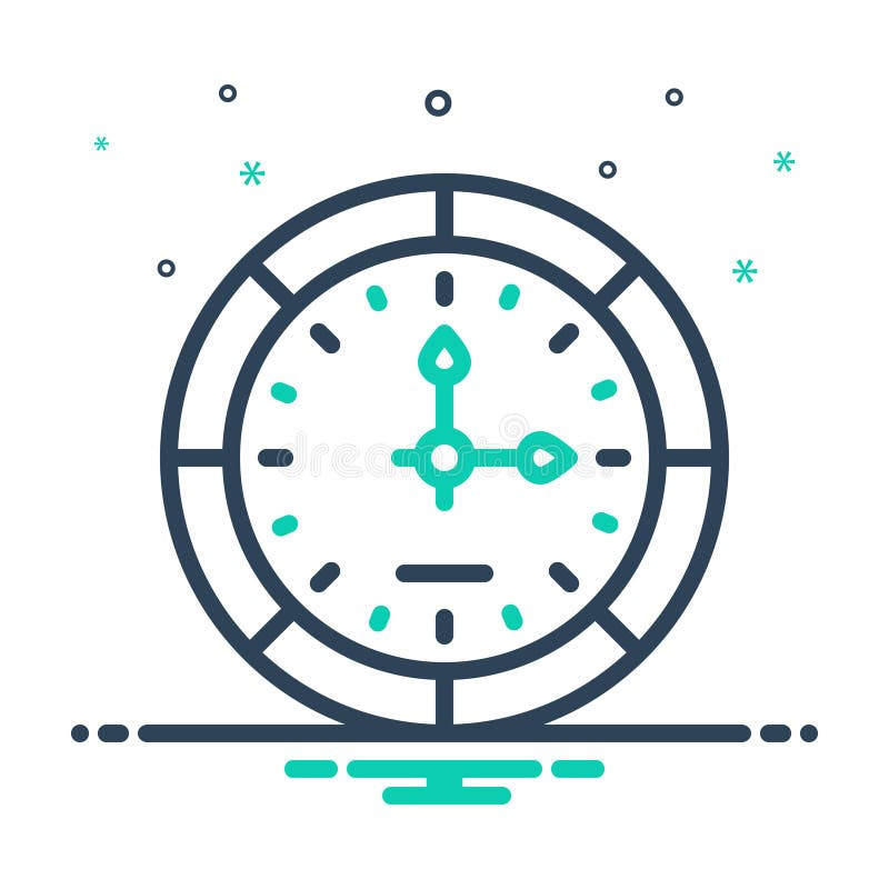 Mix Icon for Clock, Time and Clockwise Stock Vector - Illustration of ...