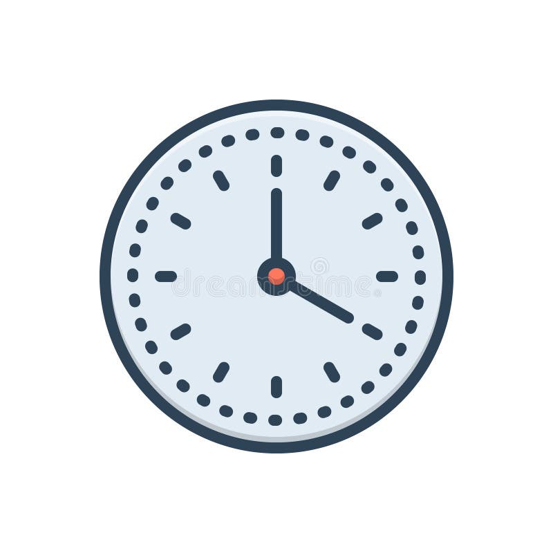 Color Illustration Icon for Clock, Timer and Keeper Stock Illustration ...