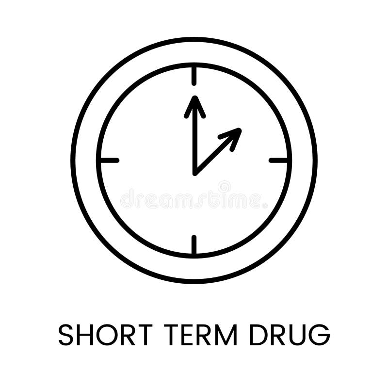 An Icon of a Clock in Vector, Symbolizing Timing for Short Term Drug ...