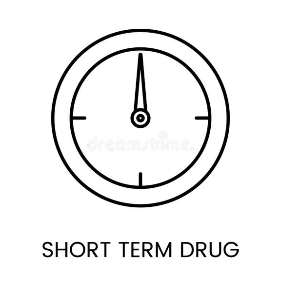 An Icon of a Clock in Vector, Symbolizing Timing for Short Term Drug ...