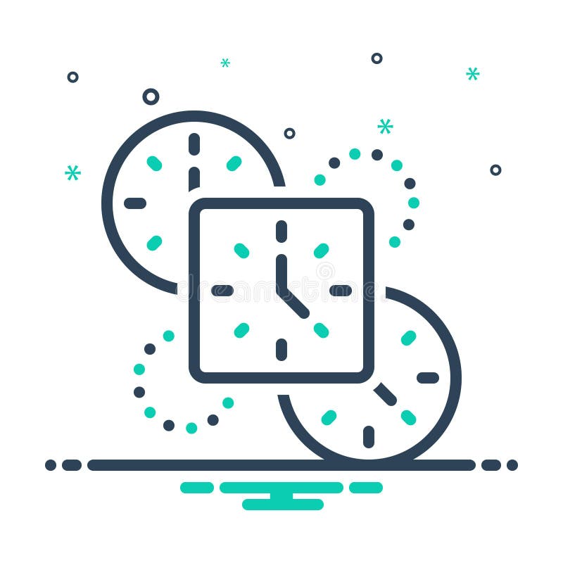 Mix Icon for Clocks, Time and Countdown Stock Illustration ...